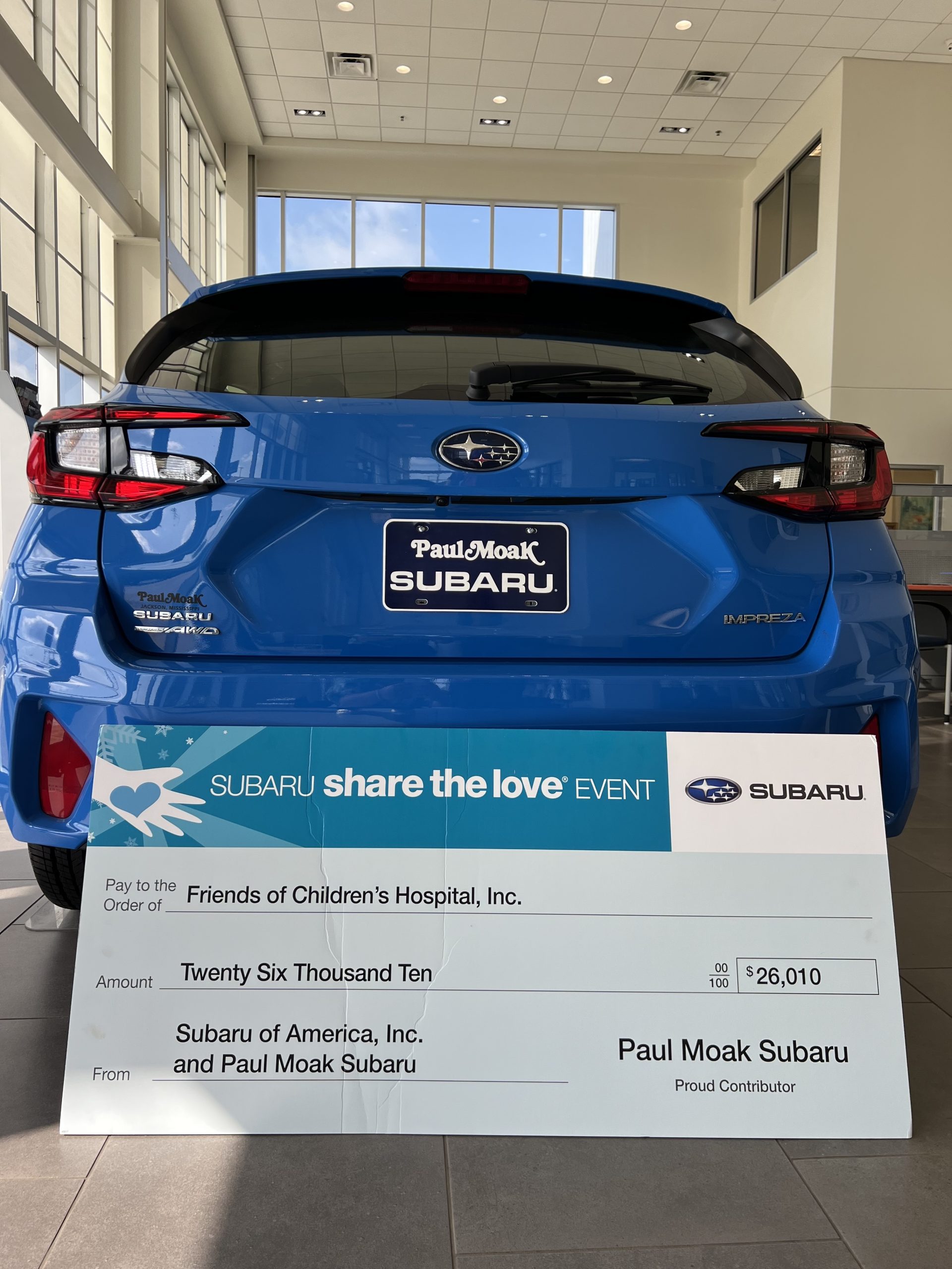 Paul Moak Subaru Donates $26,010 as Part of Subaru Share the Love Event ...